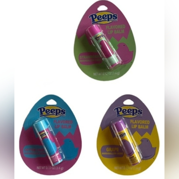 Peeps | Makeup | Peeps Lip Balm Set Of 3 Strawberry Grape Cotton Candy ...